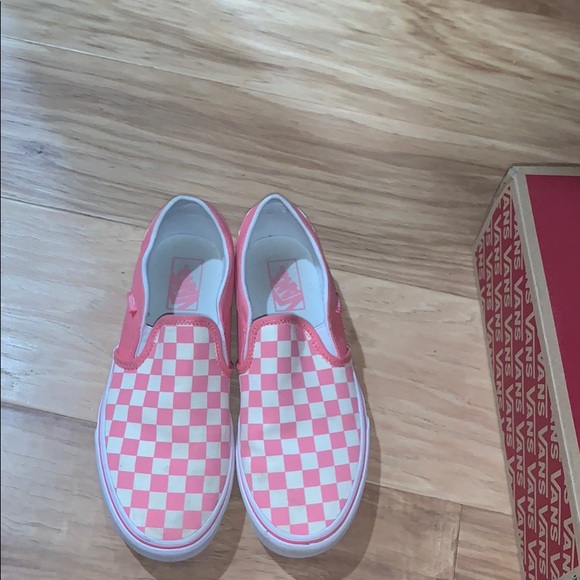 Vans | Shoes | Strawberry Pink Checkerboard Vans | Poshmark